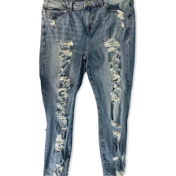 torrid | Jeans | Torrid Blue Distressed Straight Leg Jeans | Poshmark